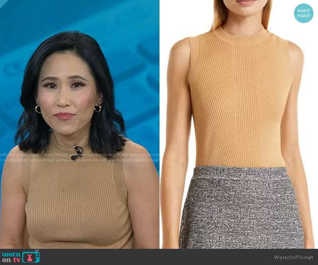 WornOnTV: Vicky’s beige ribbed knit top on Today | Vicky Nguyen ...