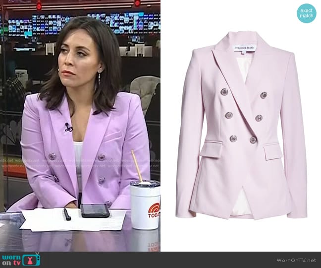 WornOnTV: Hallie Jackson’s pink double breasted blazer on Today ...