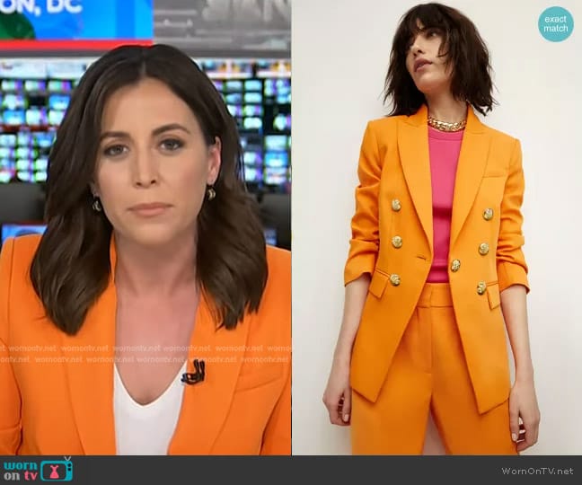WornOnTV: Hallie Jackson’s orange blazer on Today | Clothes and ...