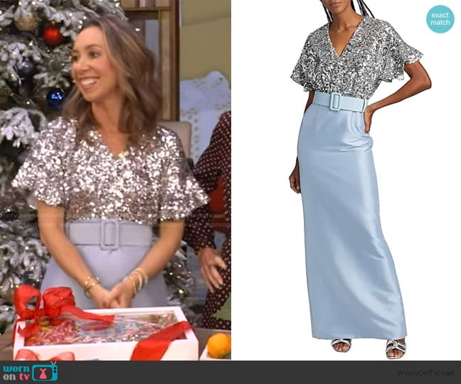 WornOnTV: Shannon Doherty’s mixed media belted dress on Live with Kelly ...