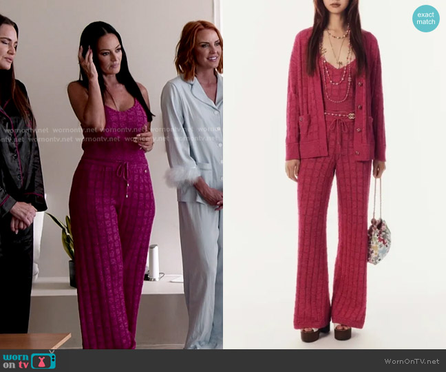 WornOnTV: Lida’s fuchsia pink knit cami and pants on The Real ...