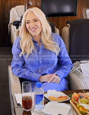 WornOnTV: ERika’s blue linen shirt and pants on The Real Housewives of ...