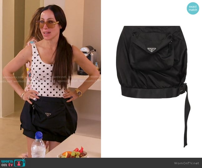 WornOnTV: Angie’s black nylon mini skirt on The Real Housewives of Salt ...