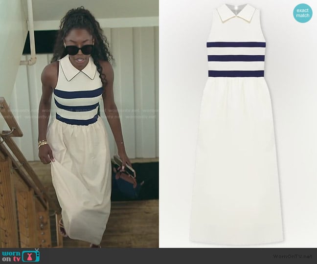 WornOnTV: Venita’s white striped dress on Southern Charm | Venita Aspen ...